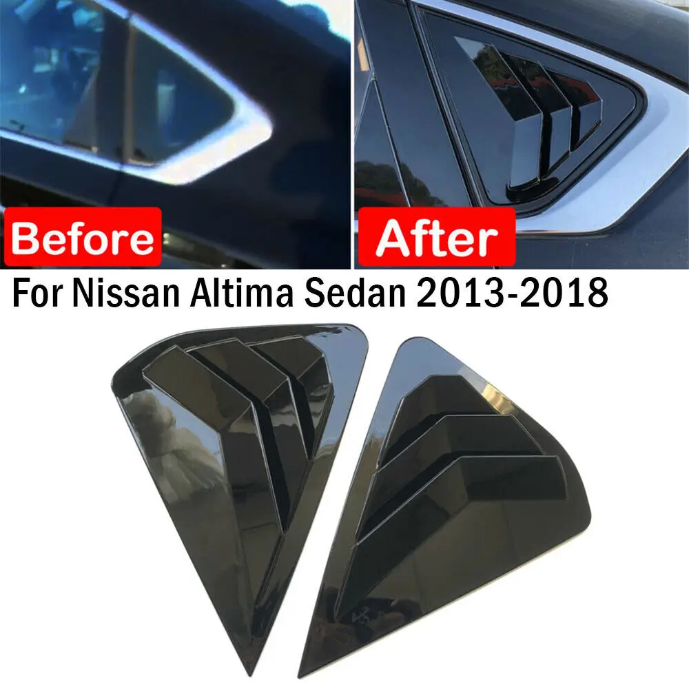 For-Nissan-Altima-Sedan-2013-2018-Pair-Car-Rear-Louver-Window-Side ...