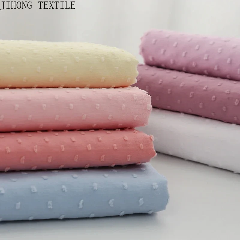 100-Cotton-Cute-Small-Jacquard-Dot-Swiss-Woven-Fabric-for-Sewing-Girl ...