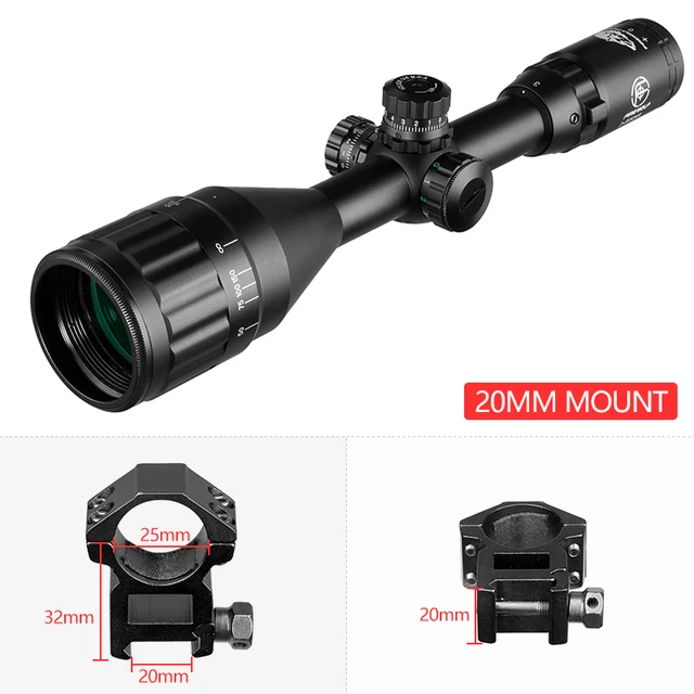 FIRE WOLF3-9X50 Hunting Tactical Rifle Scope Green Blue Red Dot ...