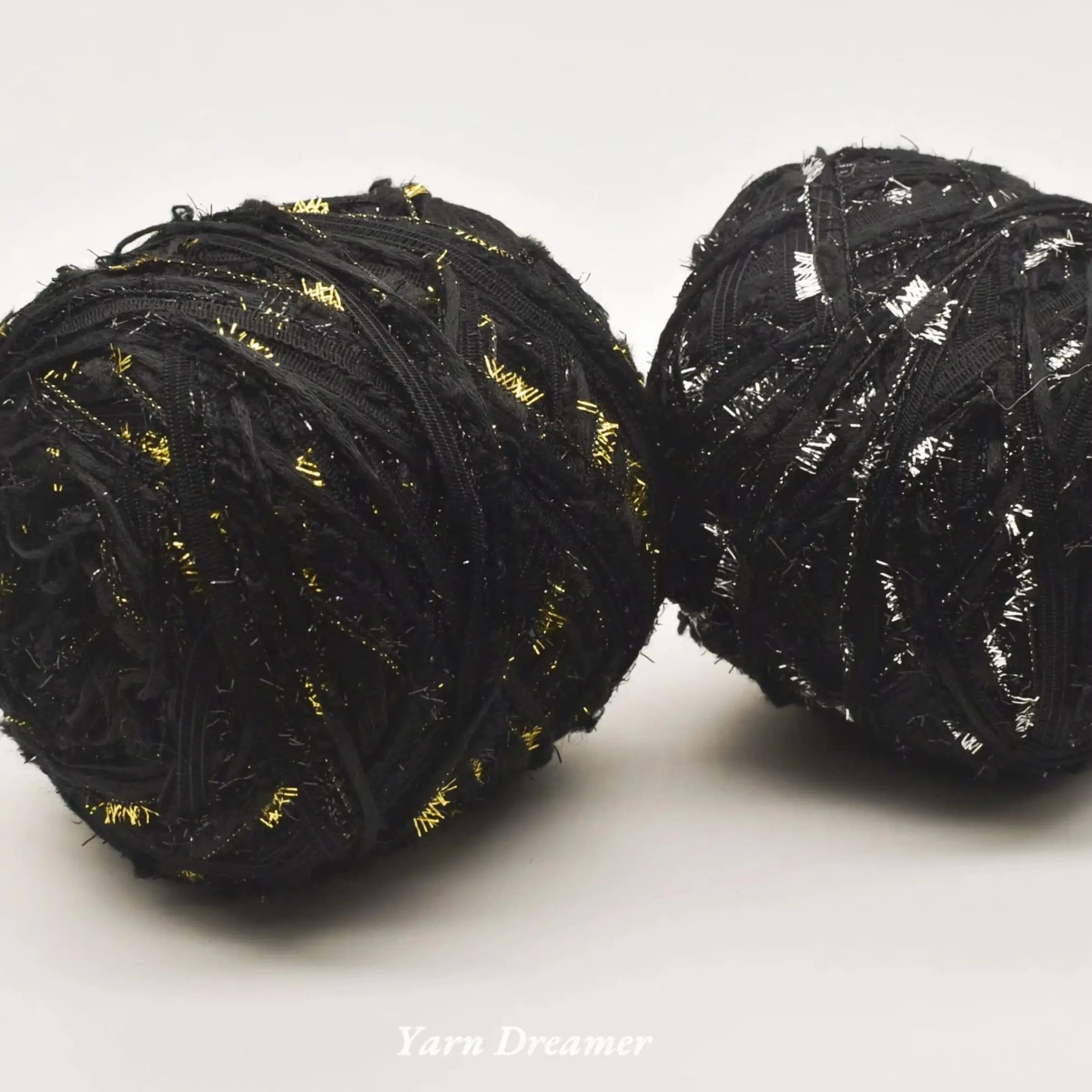 Gold Glitter Yarn for Crochet Wool Silver Sequin Yarn 100g Puffy Yarn ...