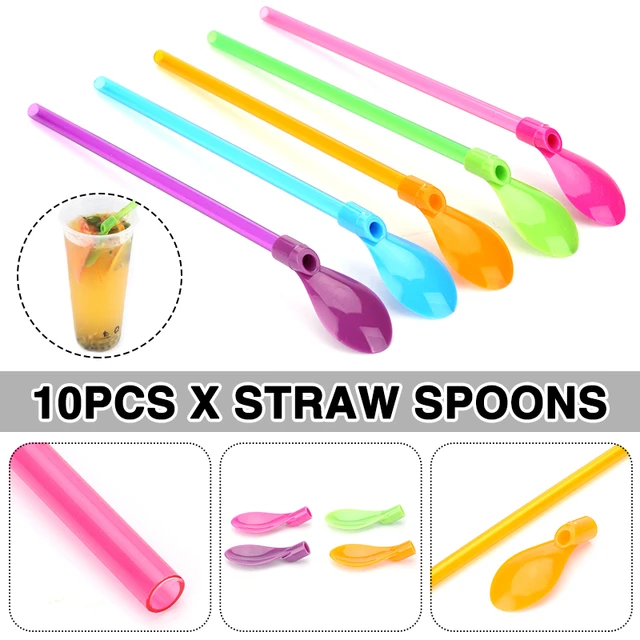 Plastic Spoon Straws