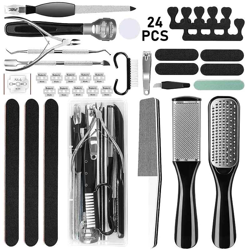 Pedicure-Kit-24-in-1-Stainless-Steel-Pedicure-Tools-Set-Professional ...
