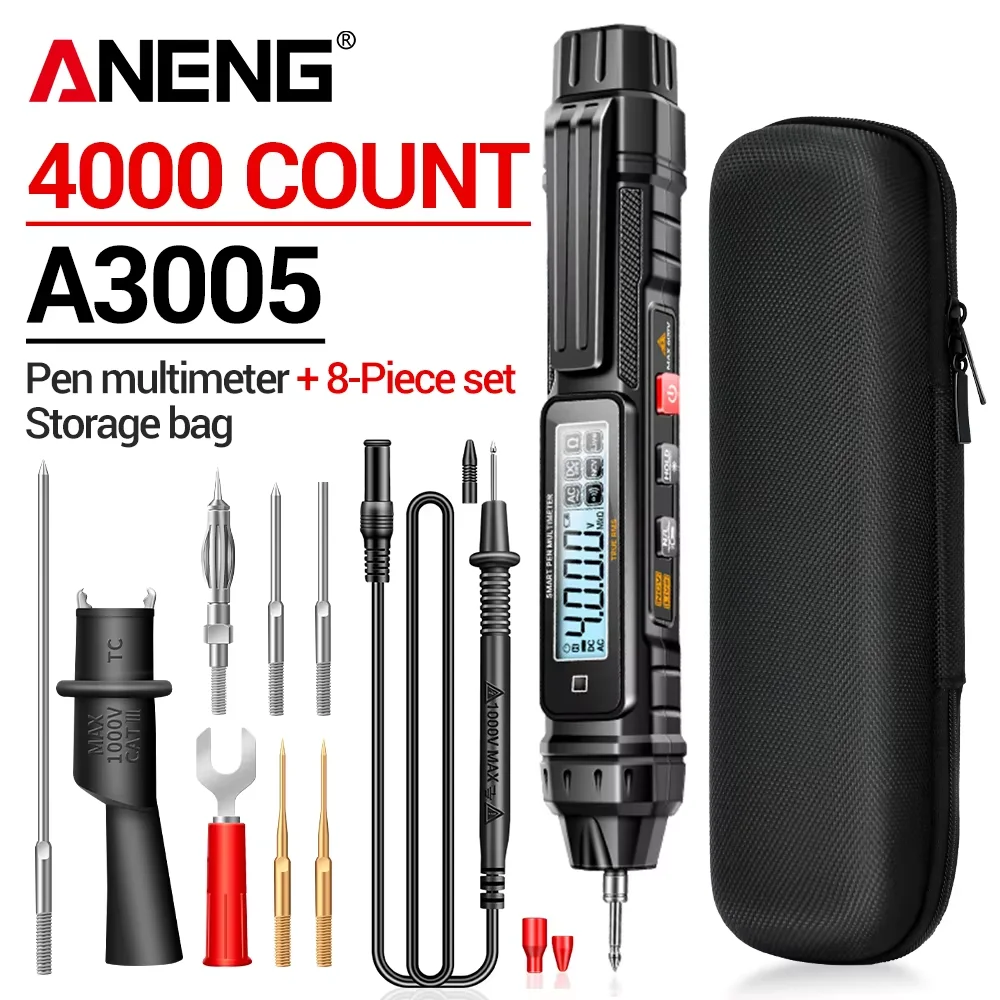Pen Type Digital Multimeter ANENG A3005 Professional 4000 Counts Meter ...