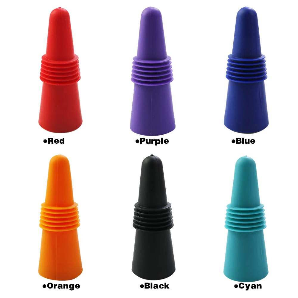 Orange - Bouchons de bouteilles en Silicone, 6 couleurs, 1 pièce ...