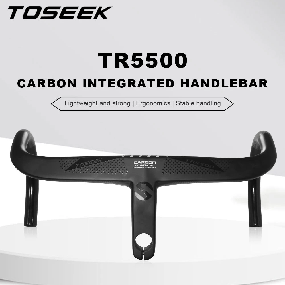 New Toseek Tr5500 Carbon Road Integrated Handlebar 28.6mm Carbon ...