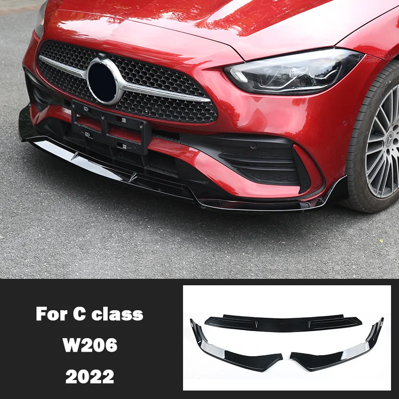 Front-Bumper-Lip-Spoiler-Splitters-Sport-Diffuser-Body-Kit-For-Mercedes ...