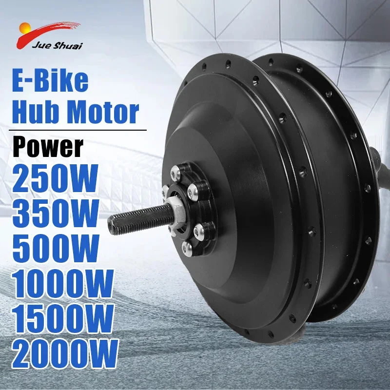 250W 500W 2000W Ebike Hub Motor 36V 48V Brushless Gear Motor Front Rear ...