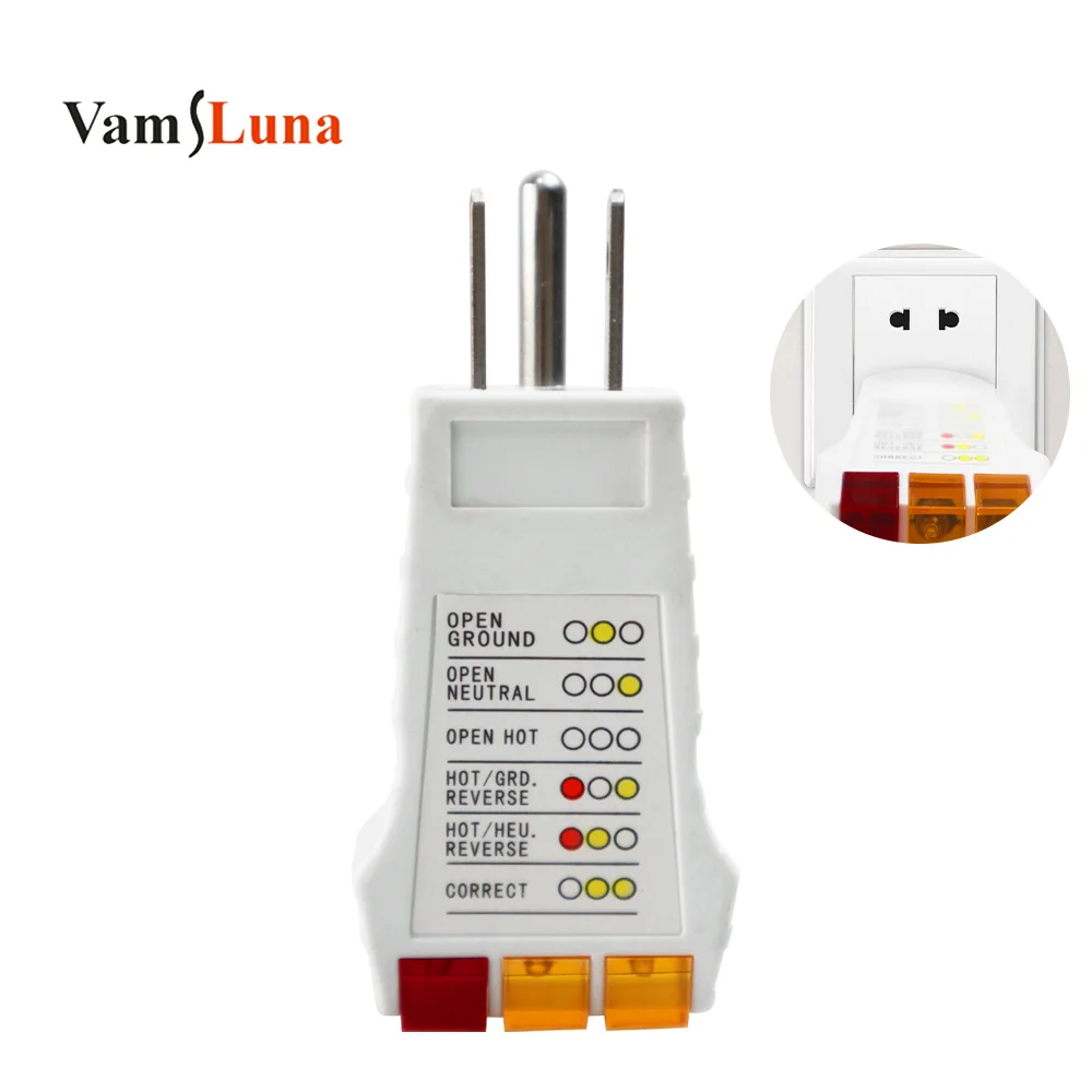 Socket Tester Voltage Tester For Standard GFCI/Standard 3-Wire North ...