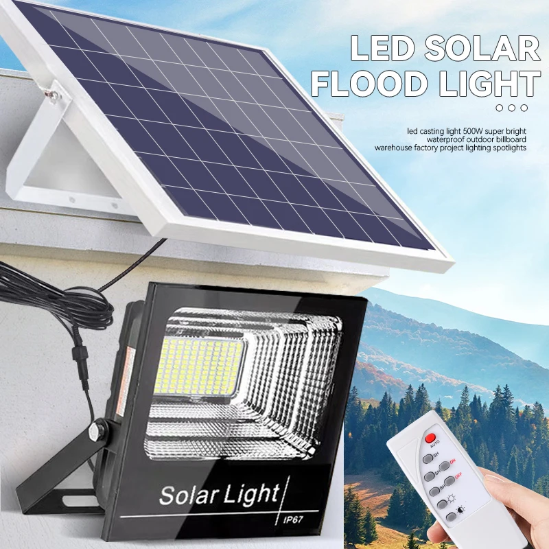 Outdoor-Solar-Light-LED-Waterproof-Floodlight-Solar-Energy-Panel-Lamp ...