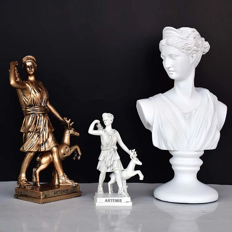 Moon-hunting-goddess-Artemis-sculpture-European-retro-bar-Decor-photo ...