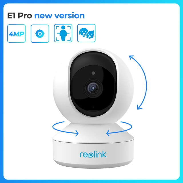 Reolink E1 Pro 4MP HD Pan/Tilt IP Camera Baby Monitor 2.4G/5GHz WiFi ...