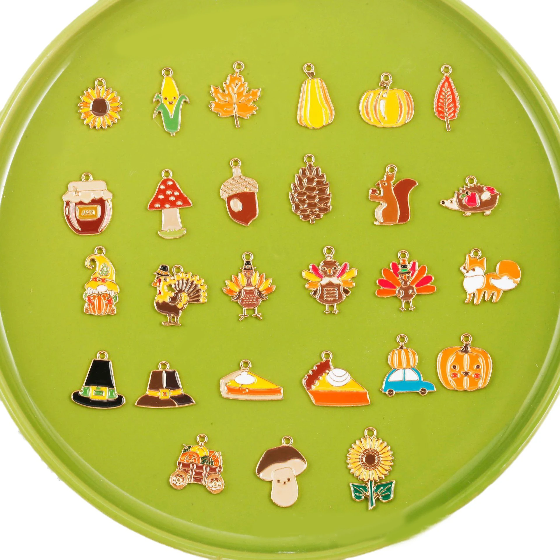 10pcs-Lot-Thanksgiving-Turkey-Cake-Pumpkin-Maple-Oil-Enamel-DIY-Charms ...
