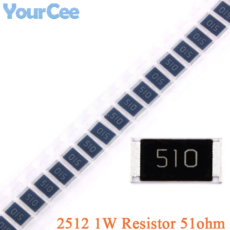 100-buah-50-buah-51ohm-2512-SMD-Chip-Resistor-51-ohm-51R-510-1W-5 ...