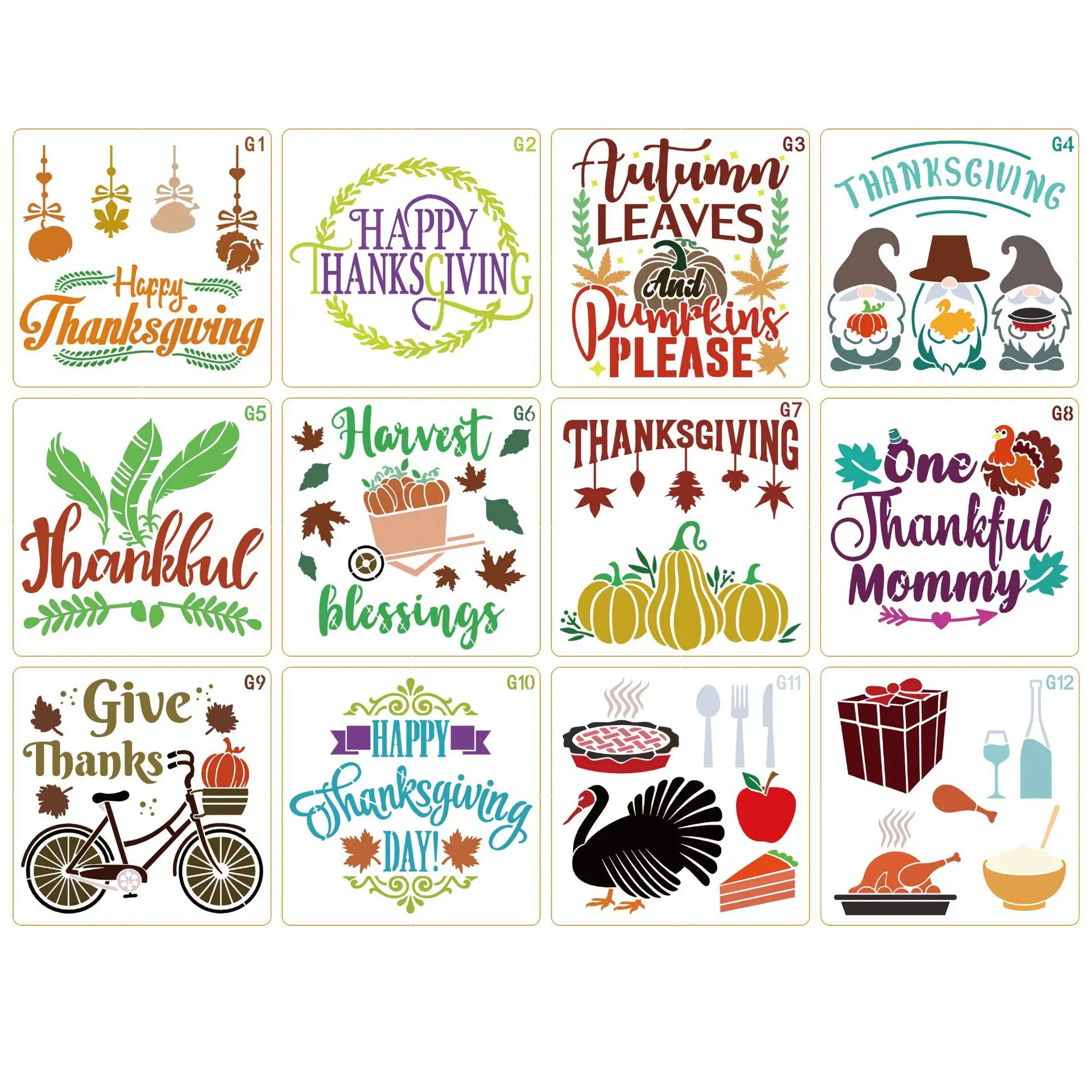Thanksgiving Drawing Templates