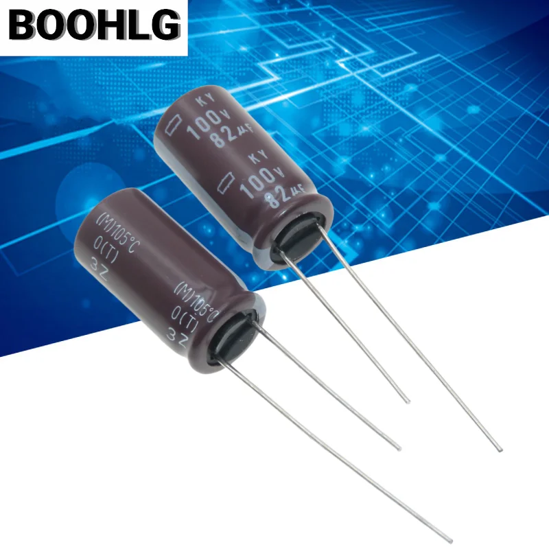 10PCS-82UF-100V-Black-Diamond-Capacitor-100V-82UF-10X20-KY-High ...
