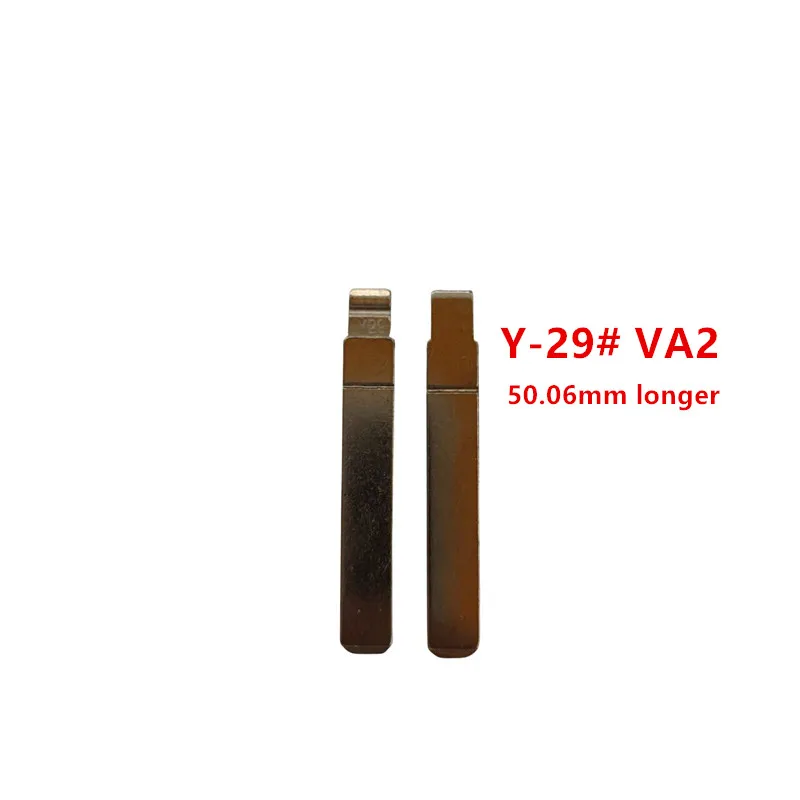 10pcs Y-29# Va2 Va2t 50.06mm Metal Uncut Blank Flip Remote Key Blade ...