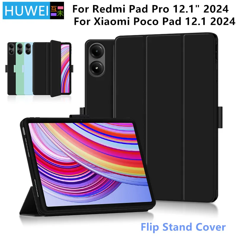 HUWEI-funda-plegable-para-Xiaomi-Poco-Pad-cubierta-con-soporte-triple ...