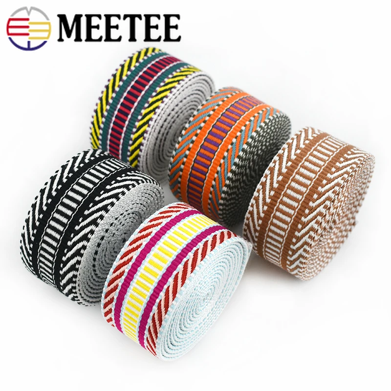2meters 38mm Polyester Cotton Jacquard Webbing Tapes 2mm Thick Bag ...