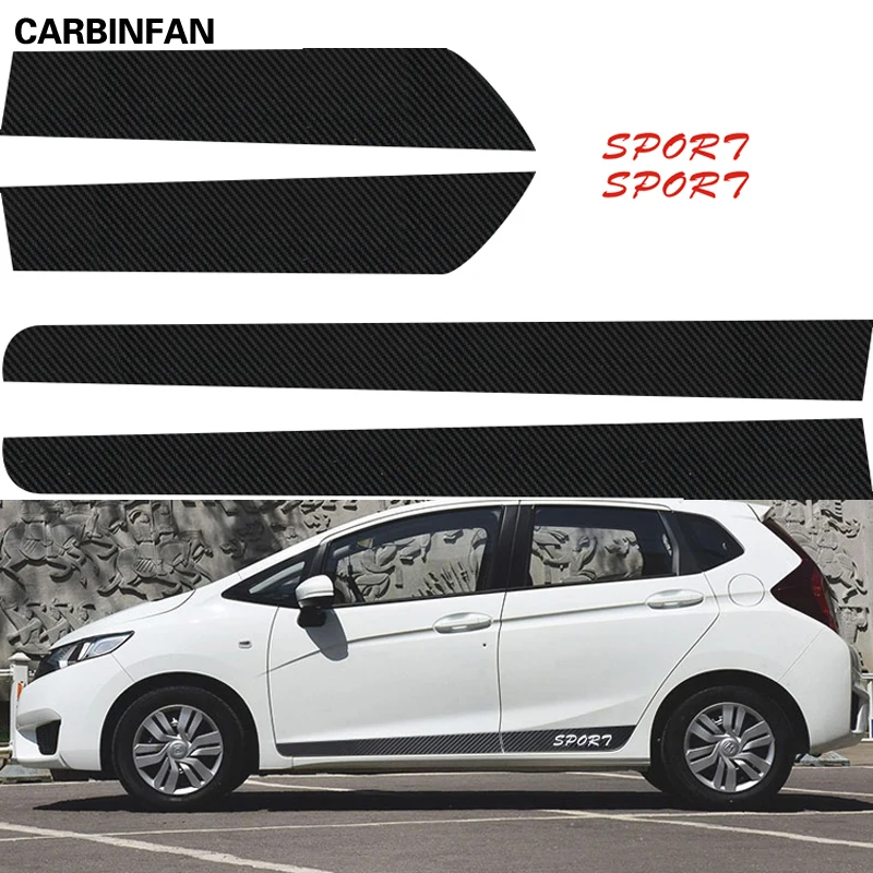 Accessories-Car-Styling-Carbon-Fiber-Decal-Car-Side-Skirt-Sticker ...