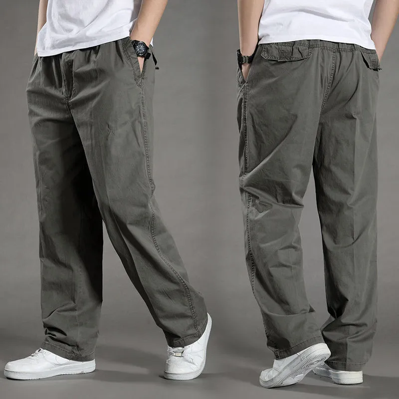 Spring and Autumn New Men's Cargo Pants Large Size 5XL 6XL Elastic ...
