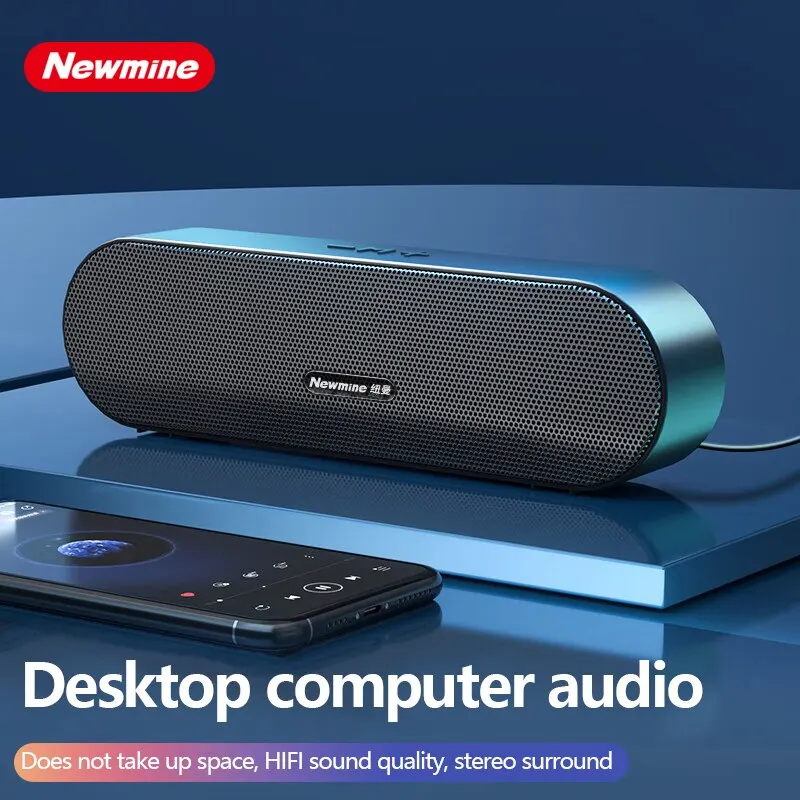 Newmine-BT66-Computer-Audio-Speaker-Subwoofer-Sobrepeso-Desktop-Laptop-Internet-Class-Pequeno ...