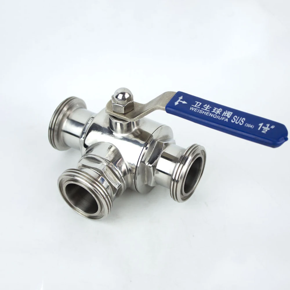 38mm 51mm 1.5" 2" SMS Connection End SUS 304 Stainless Steel Sanitary T ...