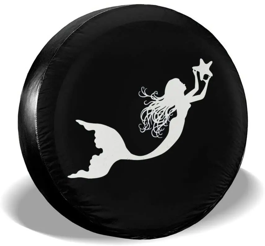Foruidea Mermaid Girl Spare Tire Cover Waterproof Dust Proof UV Sun ...