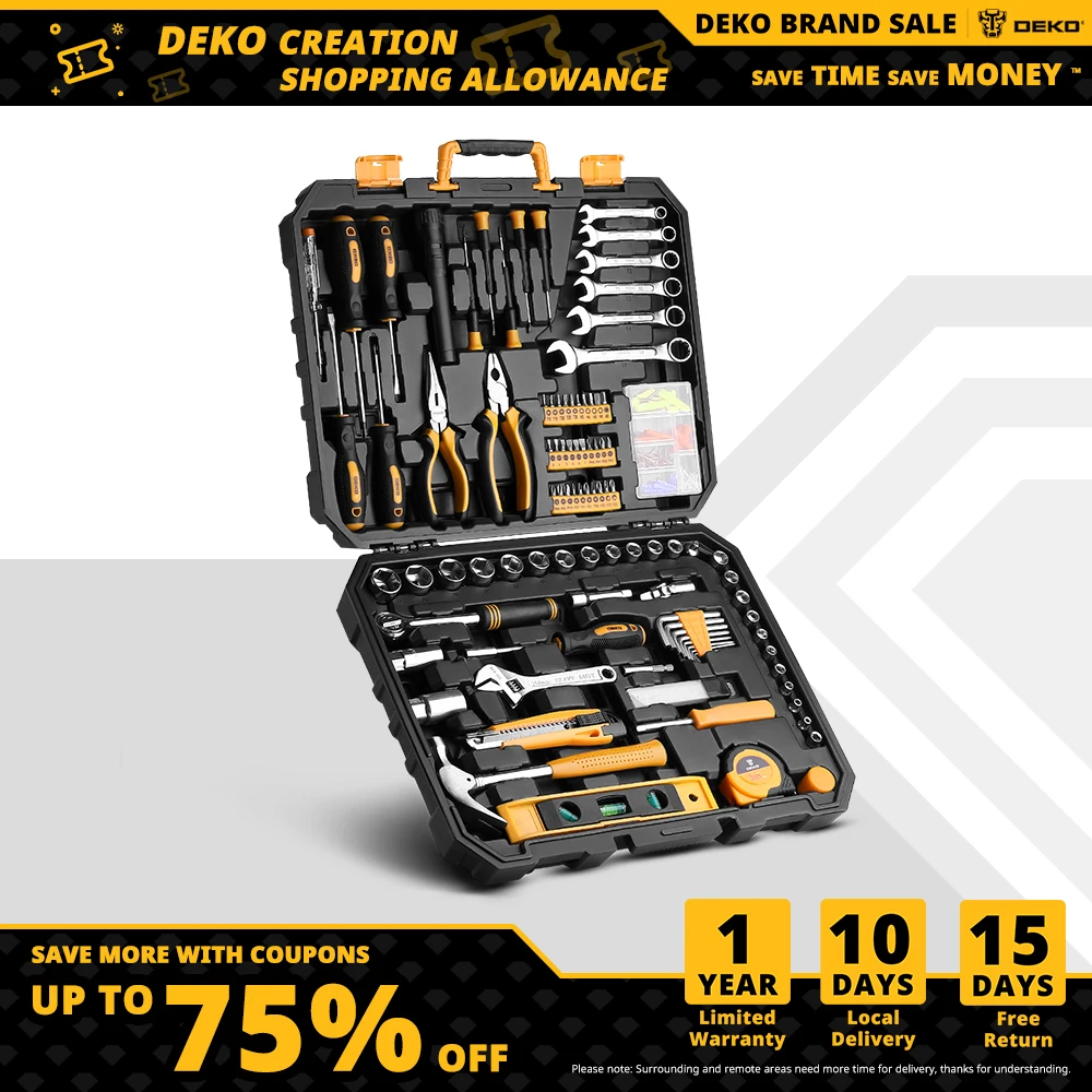 DEKO-DKMT208-Tools-edc-Hand-tools-with-toold-box-socket-set-torque ...