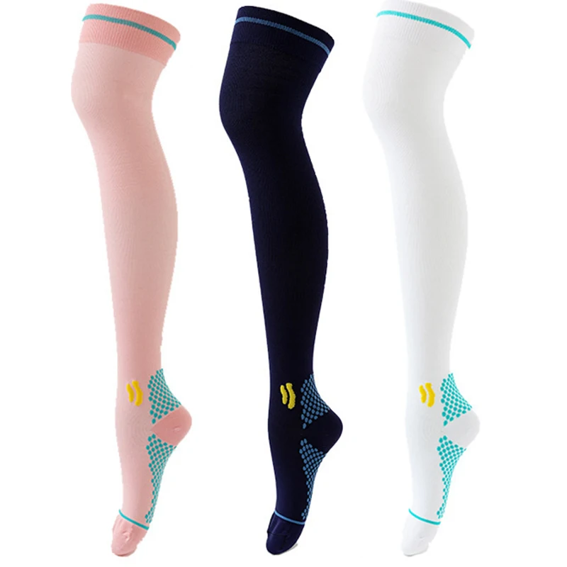 Above-Knee-High-Compression-Stockings-Marathon-Climbing-Hike-Sports ...