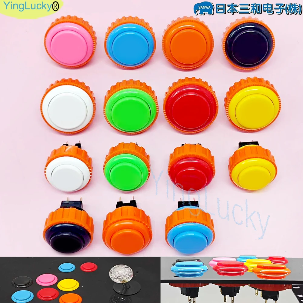 SANWA OBSN 30mm 24mm Original Japan SCREW Type Round Push Button Arcade ...