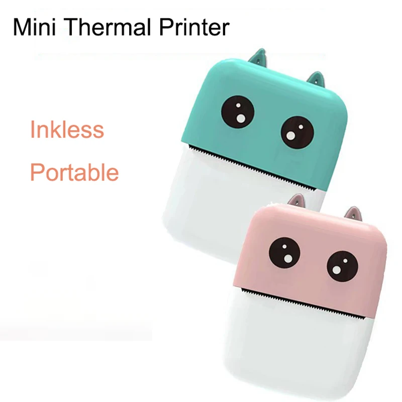 Mini Pocket Thermal Printer Photo Printer Wireless Portable With 1 Roll ...
