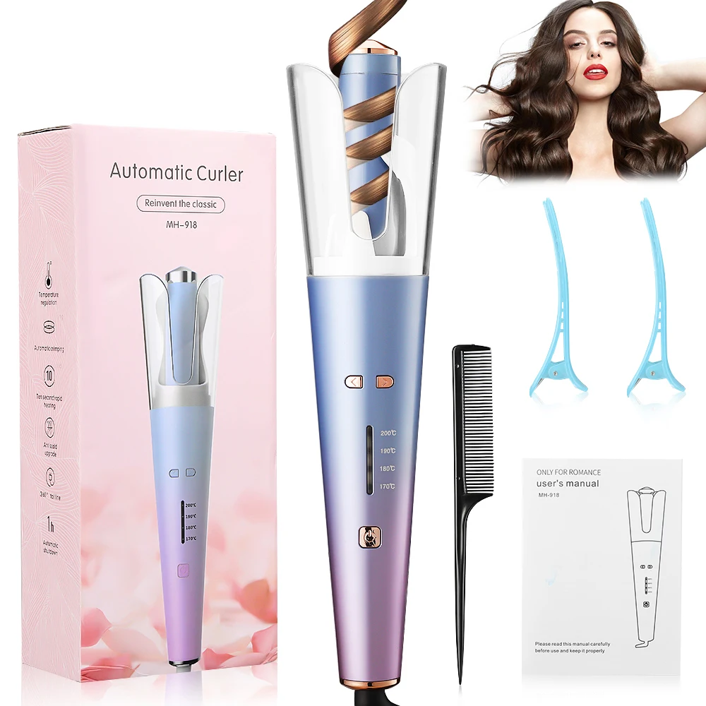 Multi-Automatic-Hair-Curler-Curling-Iron-Ceramic-Rotating-Waver-Magic ...