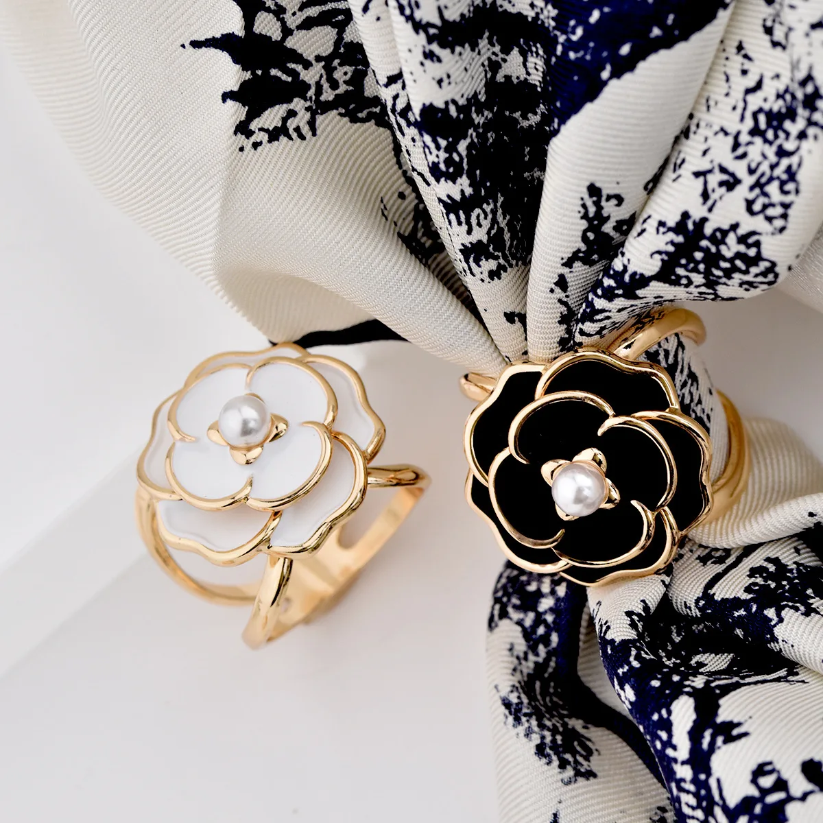 Camellia-Silk-Scarf-Buckle-Pin-Women-Coat-Belt-Buckles-Shawl-Ring-Clip ...