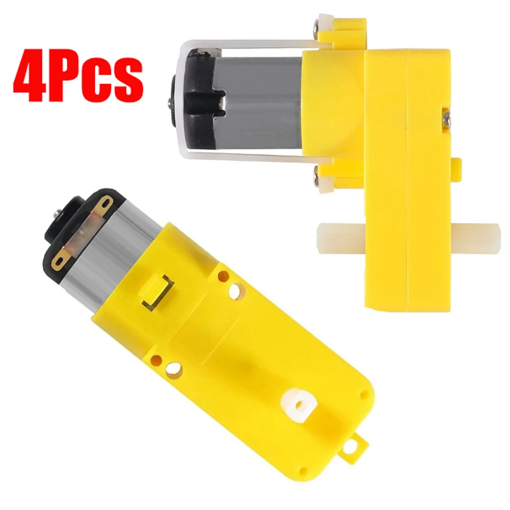 4PCS-DC-Electric-Motor-with-Plastic-TT-Motor-3-6V-Dual-Shaft-Gear-Motor ...