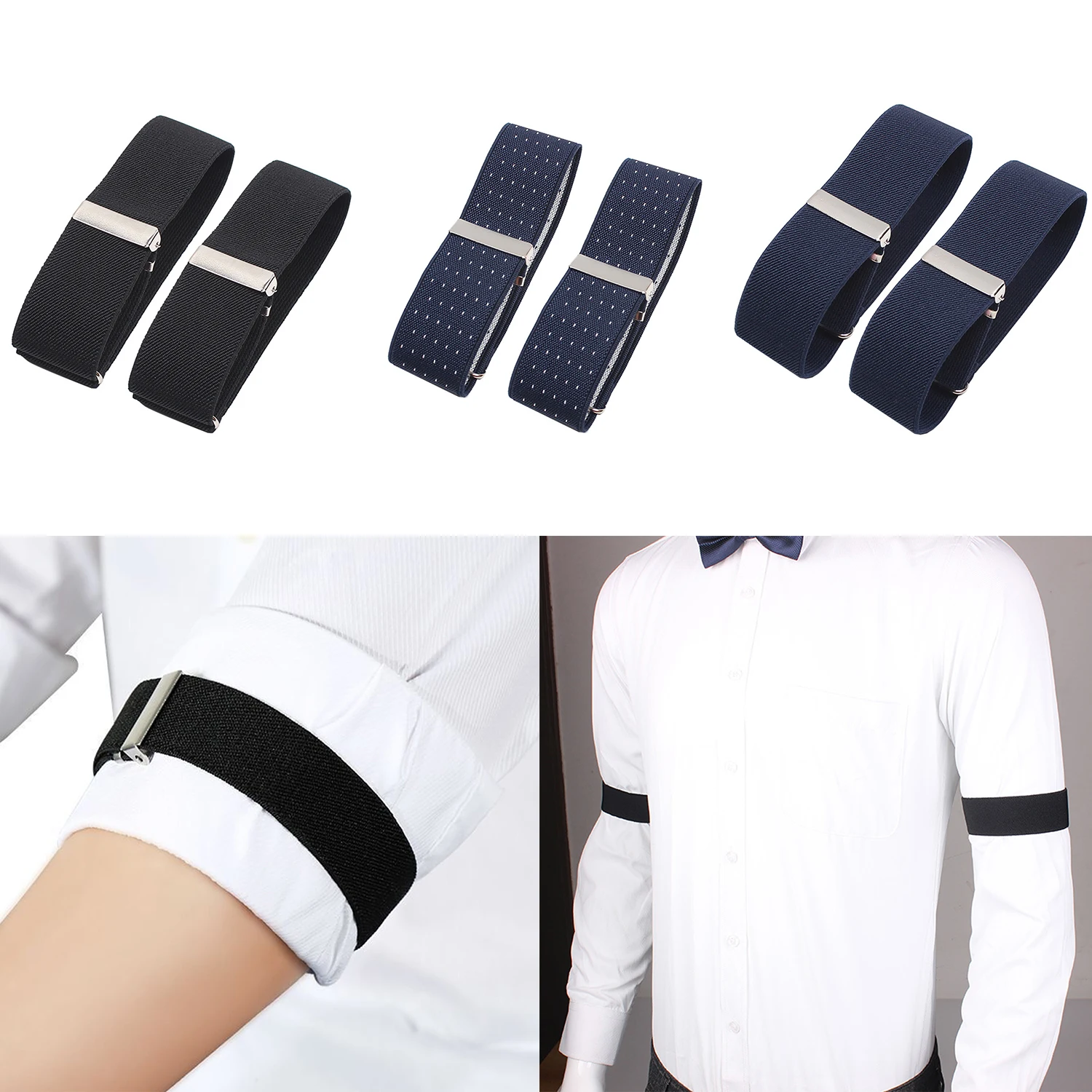 2PCS-Elastic-Arm-Band-European-And-American-Sleeve-Band-Men-s-And-Women ...
