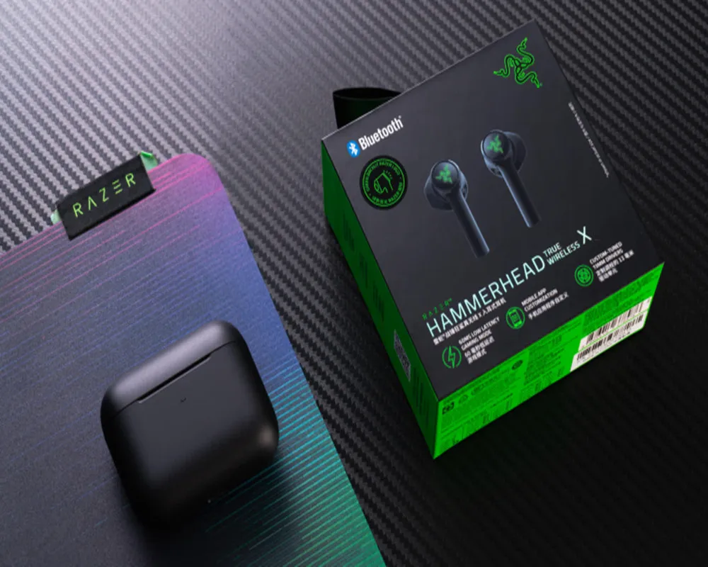 Razer Hammerhead True X Wireless Gaming Earbuds Low Latency Bluetooth 5 ...