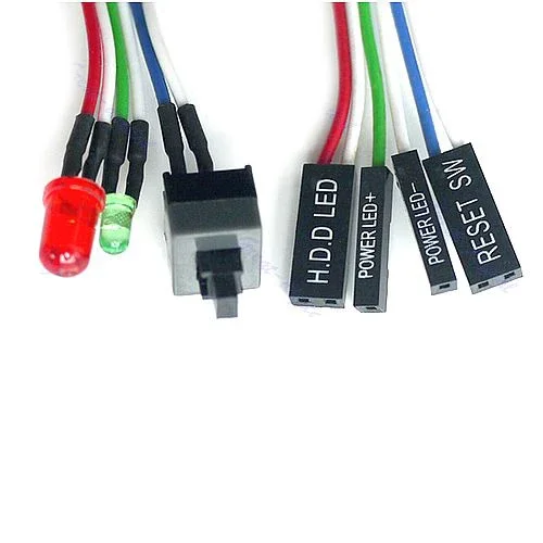 10pcs/lot PC Desktop computer chassis switch reset button hard disk ...