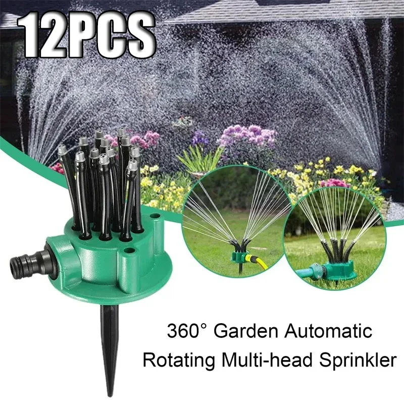 12PCS-360-Degree-Garden-Automatic-Multi-Sprinkler-Watering-Sprinkler ...
