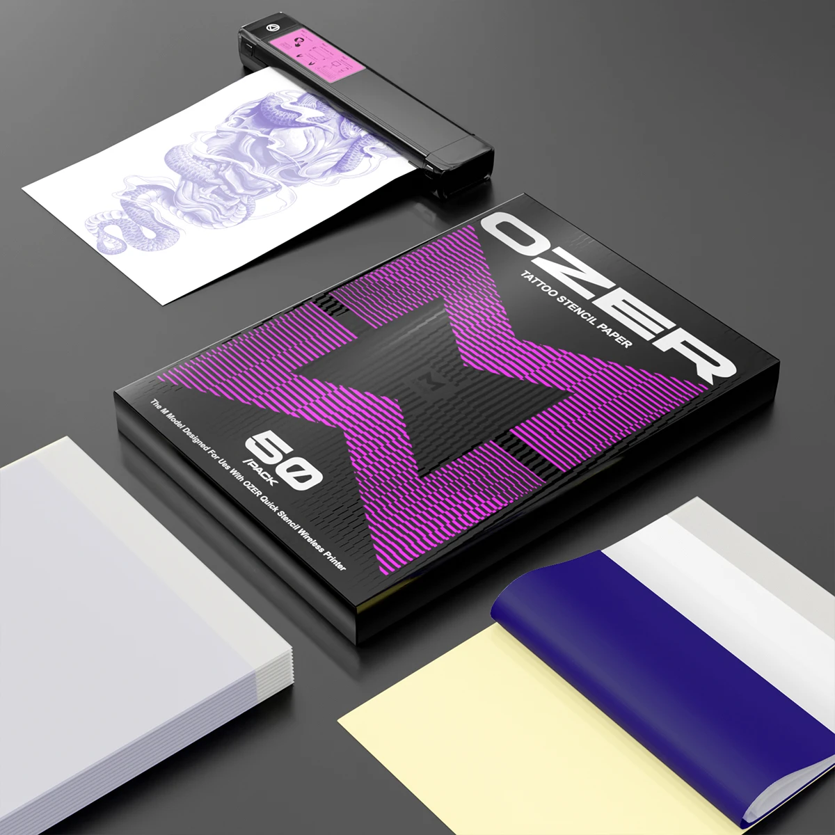 OZER-50-Pieces-Premium-Quality-Tattoo-Transfer-Paper-A4-Size-Free-Hand ...