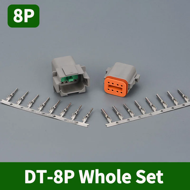 5-10-100-Sets-8-Pin-Way-Deutsch-DT04-8P-DT06-8S-Waterproof-Electrical ...