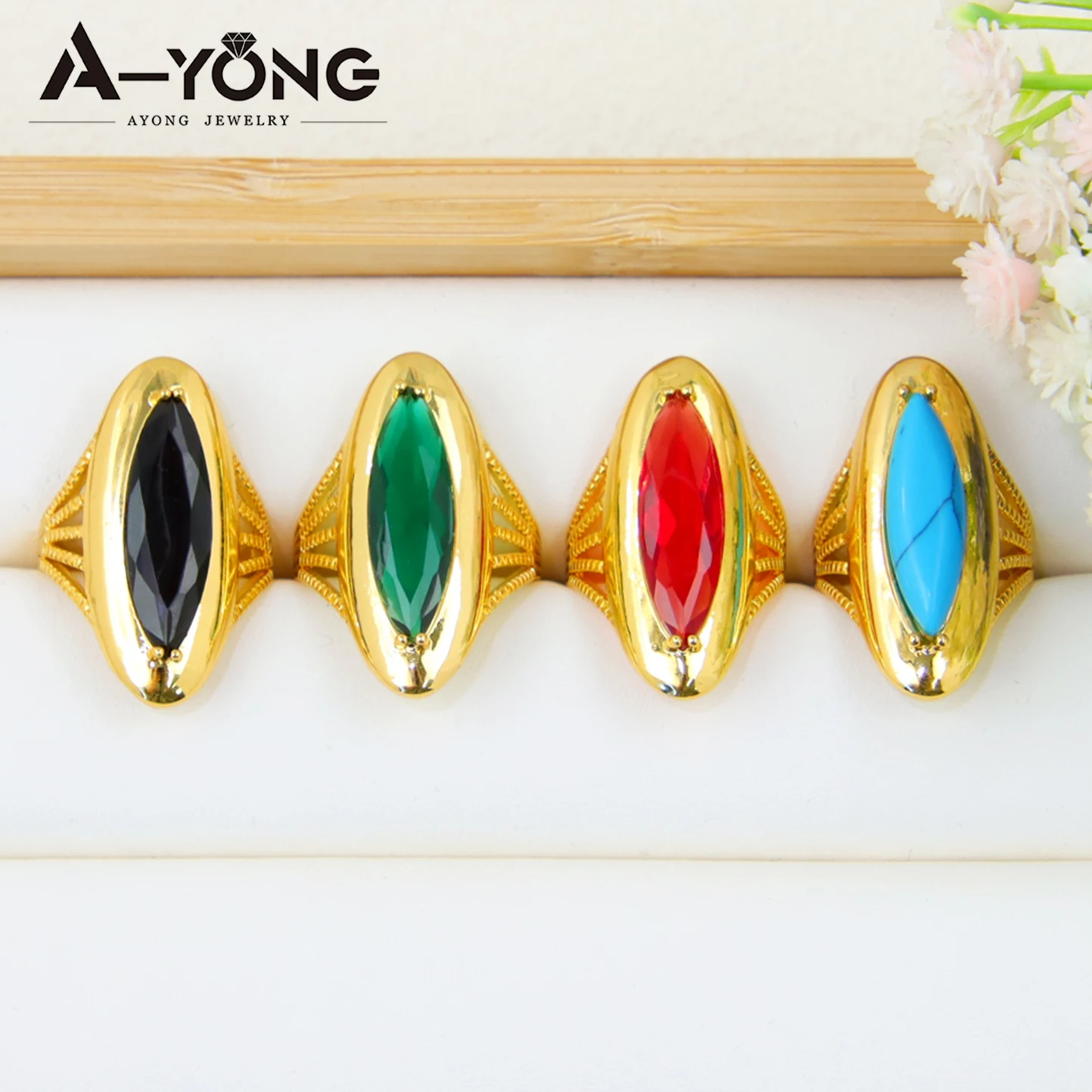 European-Fashion-Gold-Color-Zircon-Rings-18k-Copper-Gold-Plated ...