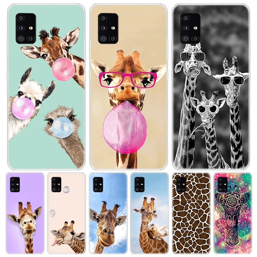 Cute-Cartoon-Giraffe-Animal-For-Samsung-Galaxy-A15-A14-A13-A12-A55-A54 ...
