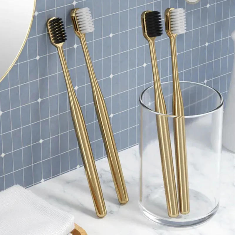 Kingubznis Luxury Soft Toothbrush Men Women Adult Tooth Brush Gold ...