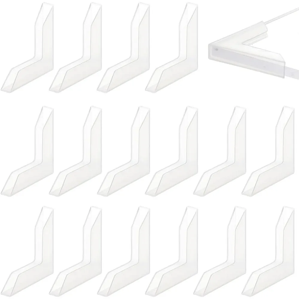 50PCS L-Shaped Corner Protectors 1.7x1.7 inch Plastic Glass Safety ...