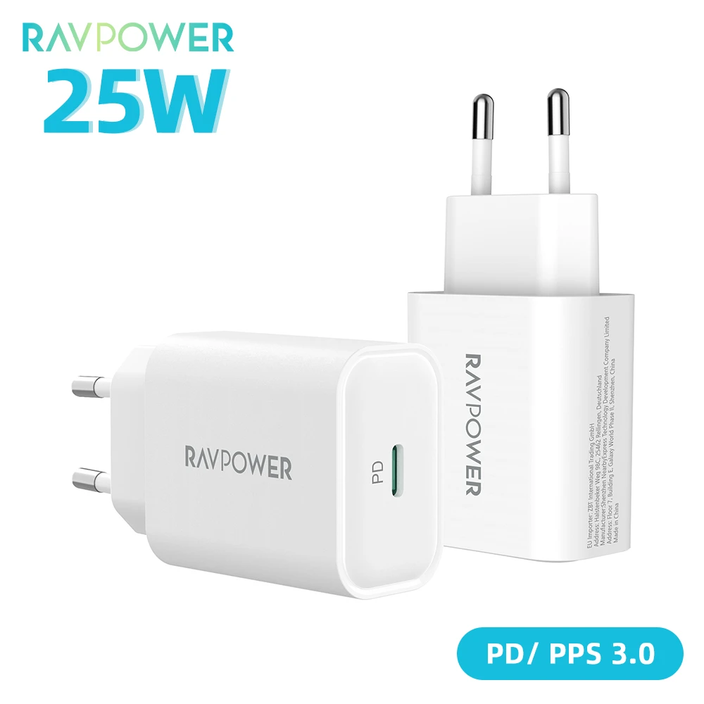 Ravpower 25w Fast Wall Charger Pd Usb Charger Type C 3.0 Quick Charger ...