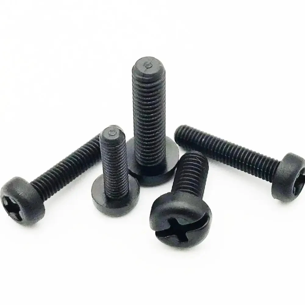 50pc M2 M2.5 M3 M4 PCB Motherboard Black Nylon Plastic Phillips Screw Bolt Male-Female Female ...