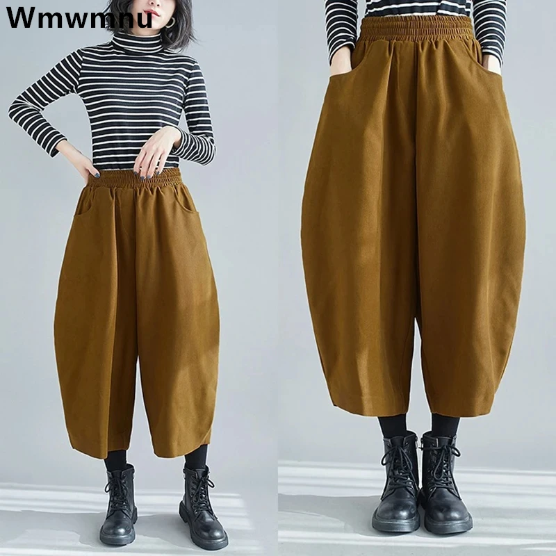 High Waist Big Size Harem Pantalones Women Spring Summer Baggy Bloomers ...