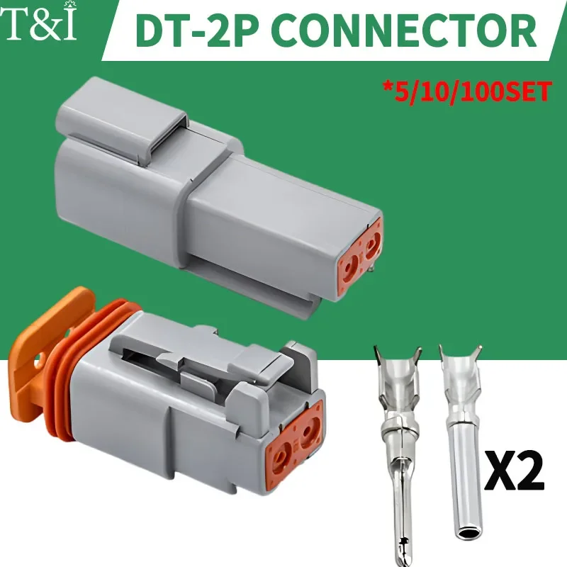 Deutsch-DT-2P-2Pin-22-16AWG-Waterproof-Automobile-Wire-Connector-Plug ...