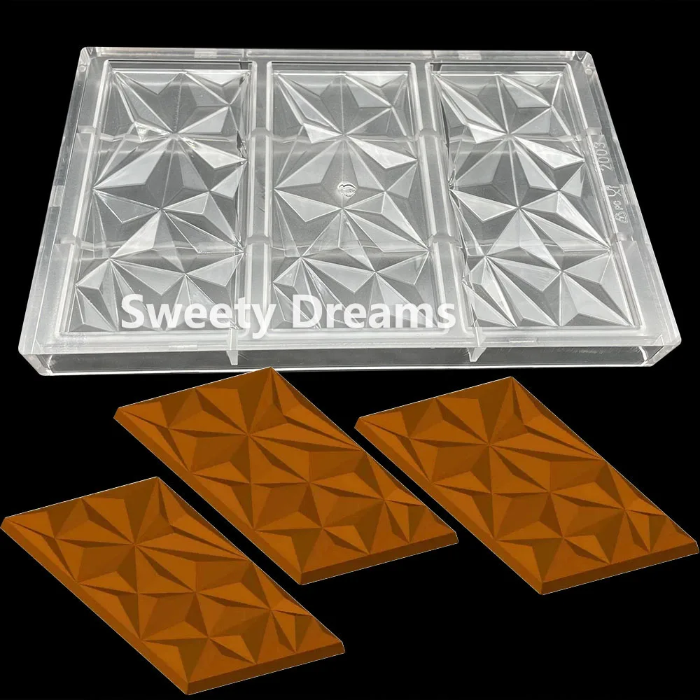 Diamond-Shape-Polycarbonate-Chocolate-Bar-Mold-For-Cake-Dessert-Mould ...