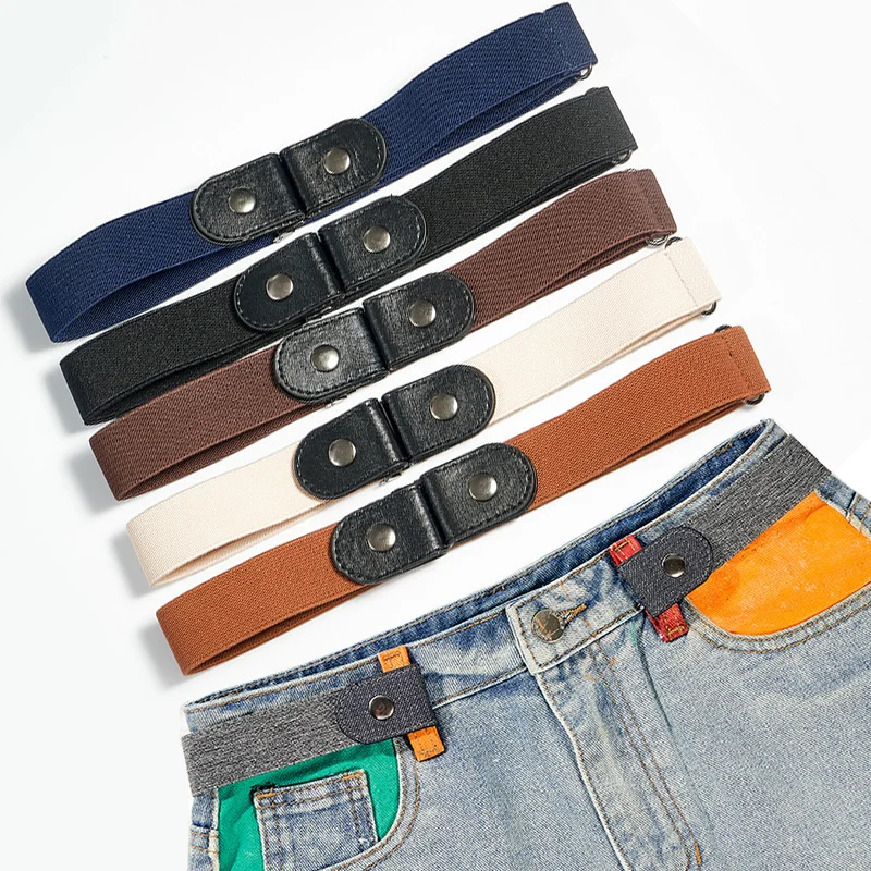 Buckle-Free Belt for Women Girls Jeans Pants Dress No Buckle Stretch ...